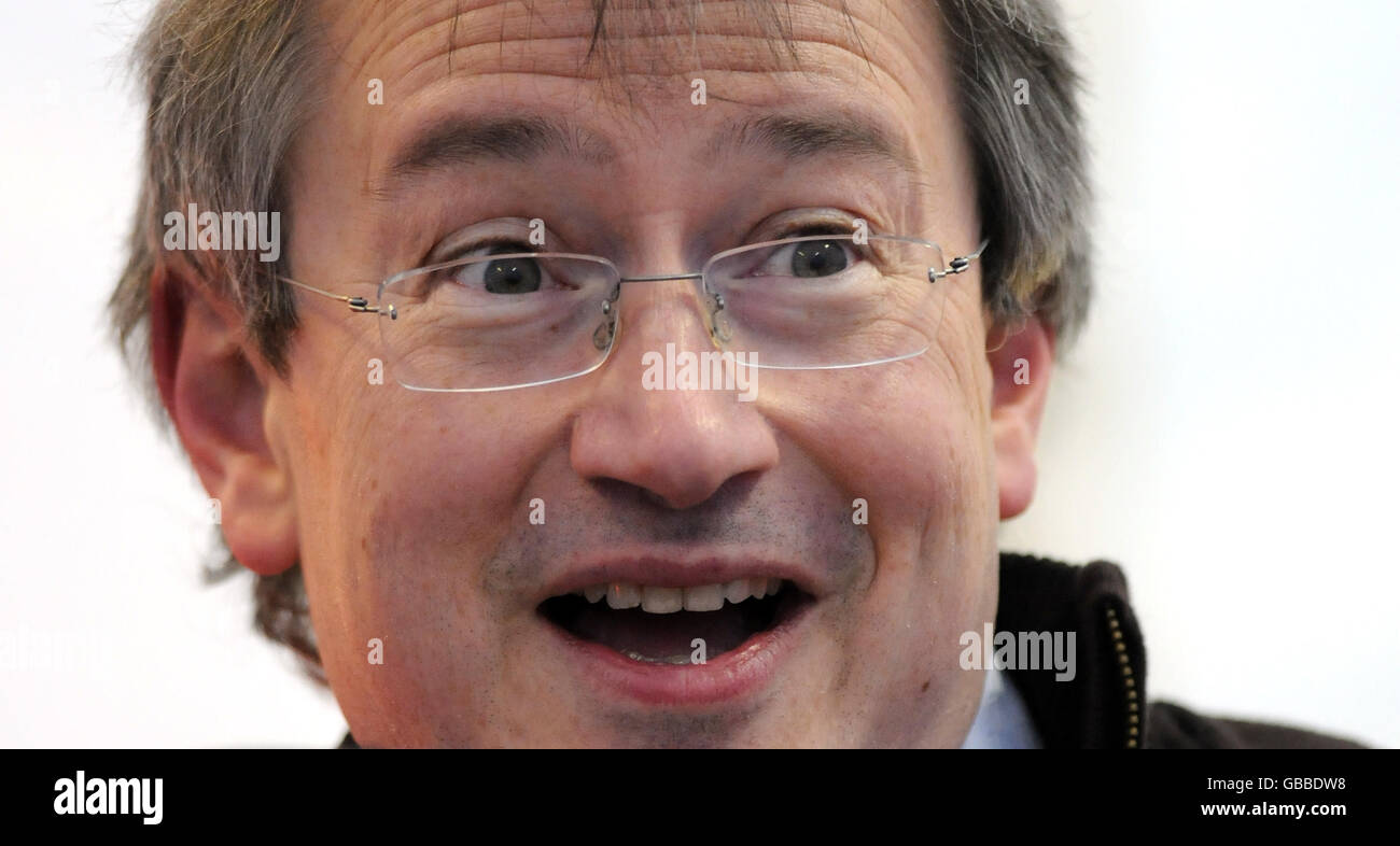 Comedian Robin Ince speaks at an atheist campaign launch in Kensington ...