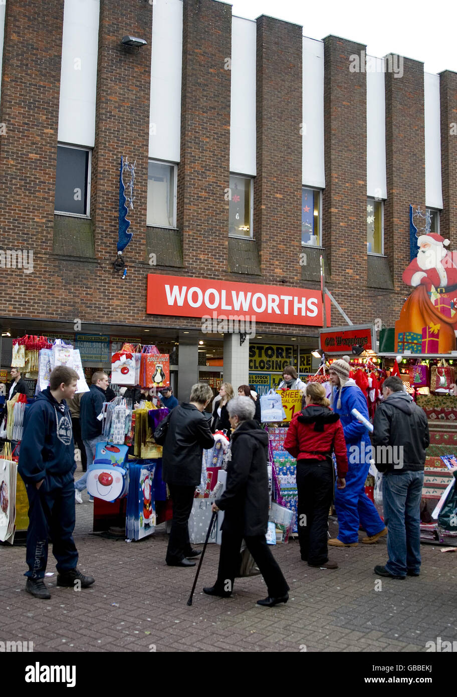 General view of the front of a Woolworths store in Hanley, Stoke-On ...