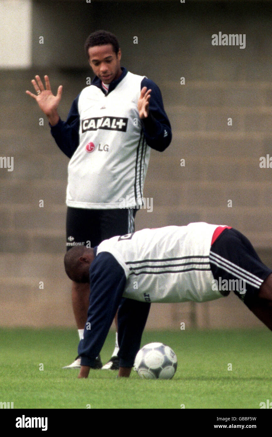 France's Thierry Henry during training in preparation for the Final of ...