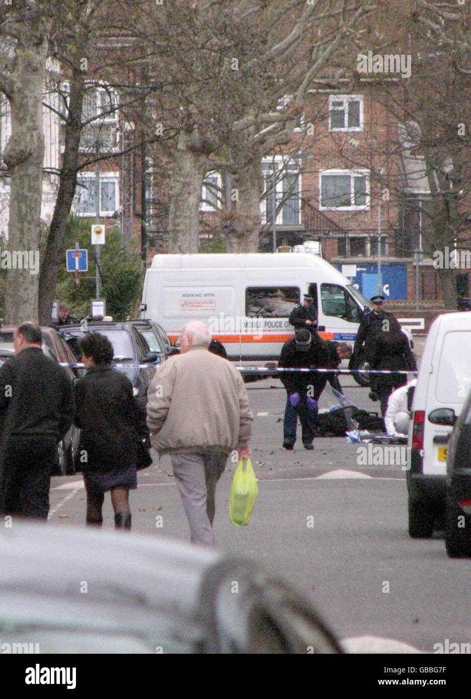 After 20 year old craig brown was shot dead yesterday hi-res stock ...