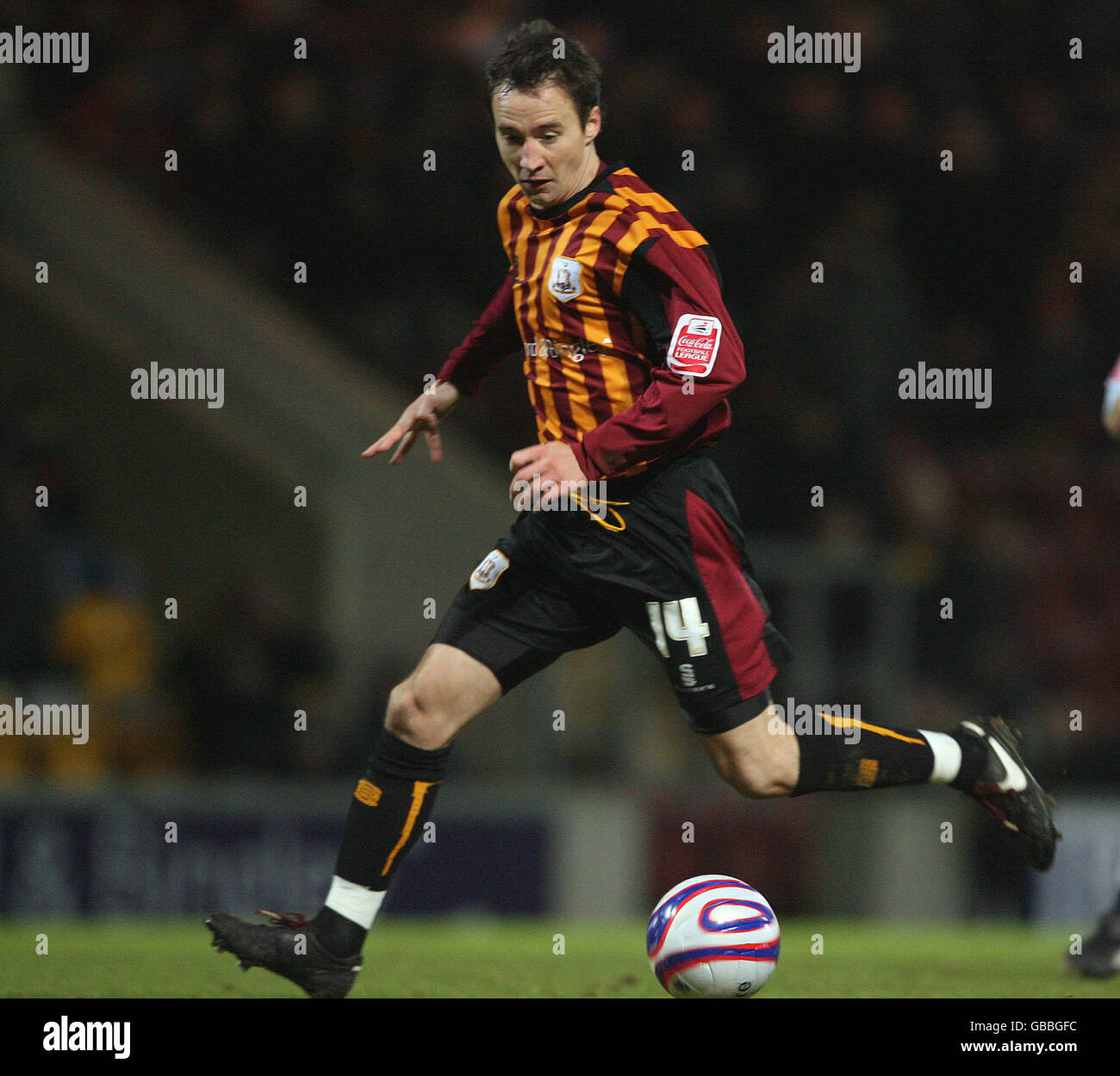 Bradford City's Michael Boulding fires in Bradford's second goal during ...