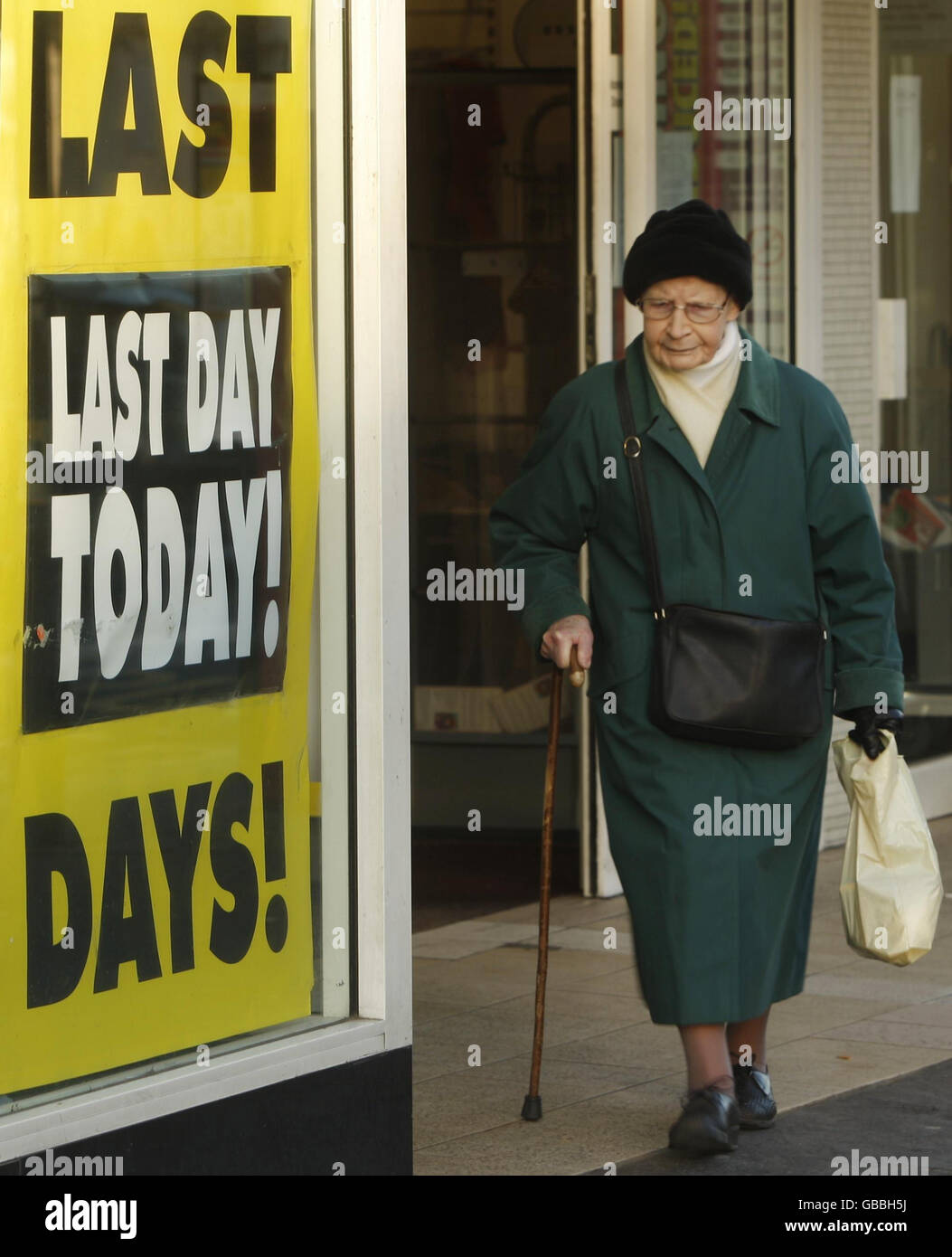 A Woolworths store in Edinburgh, on it's last day before closing. Store ...