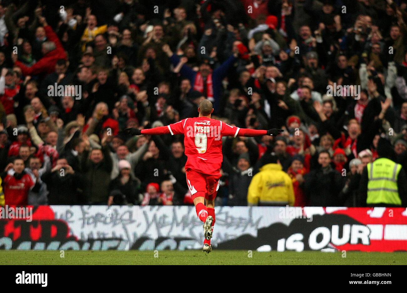 Nottingham Forest's Nathan Tyson celebrates scoring the opening goal of ...