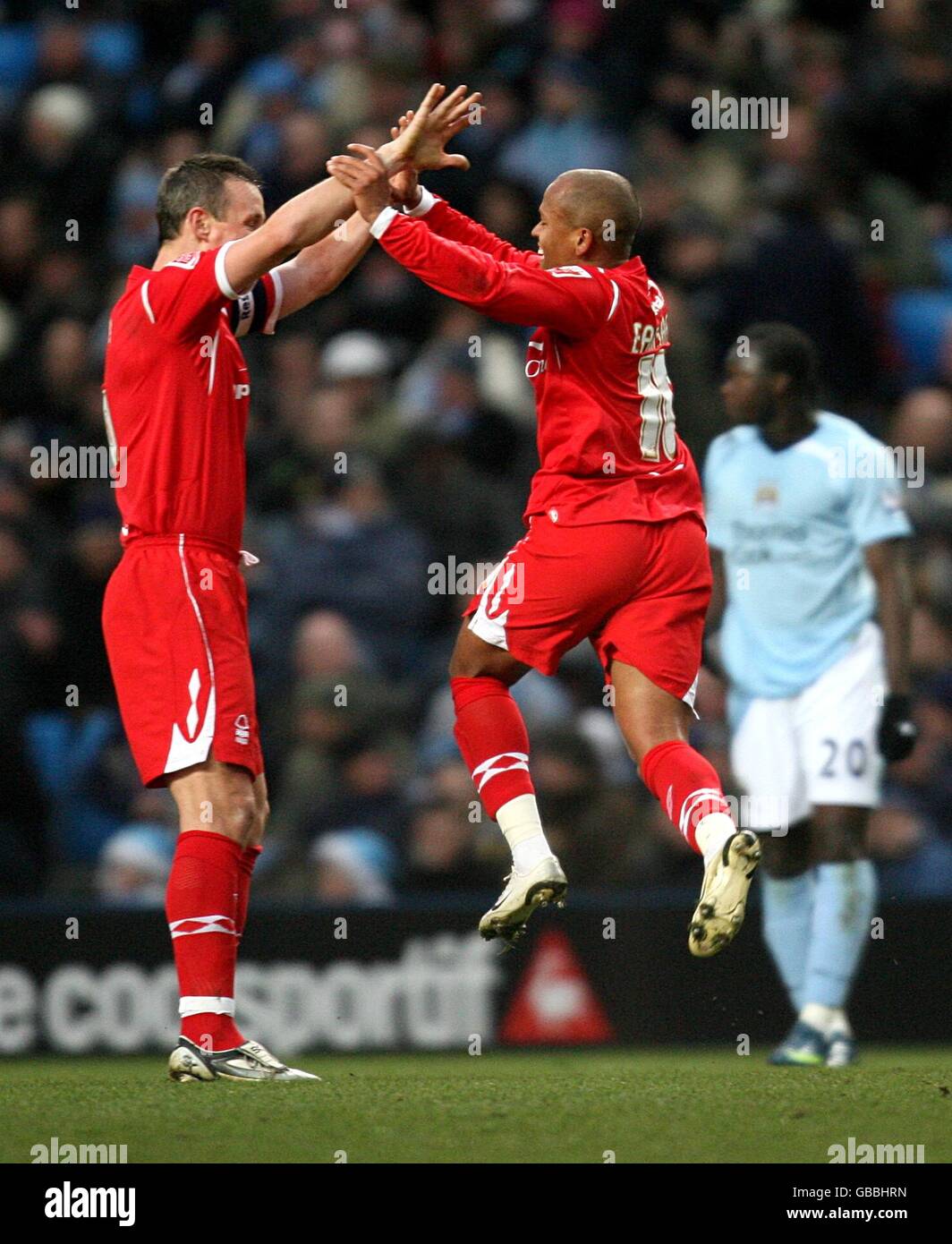 Nottingham Forest's Robert Earnshaw celebrates scoring his sides second ...
