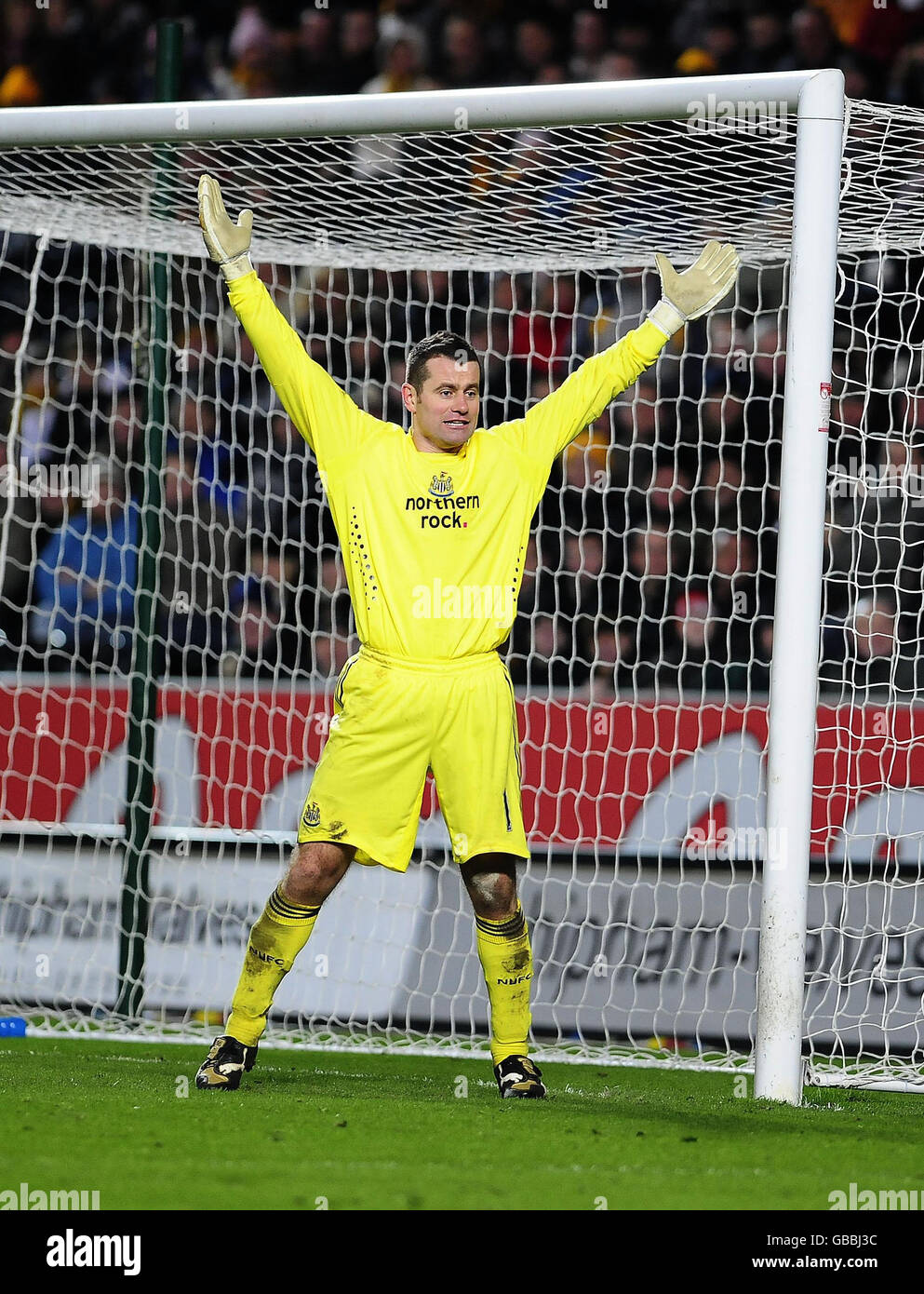 Newcastle United goalkeeper Shay Given in action during the FA Cup ...