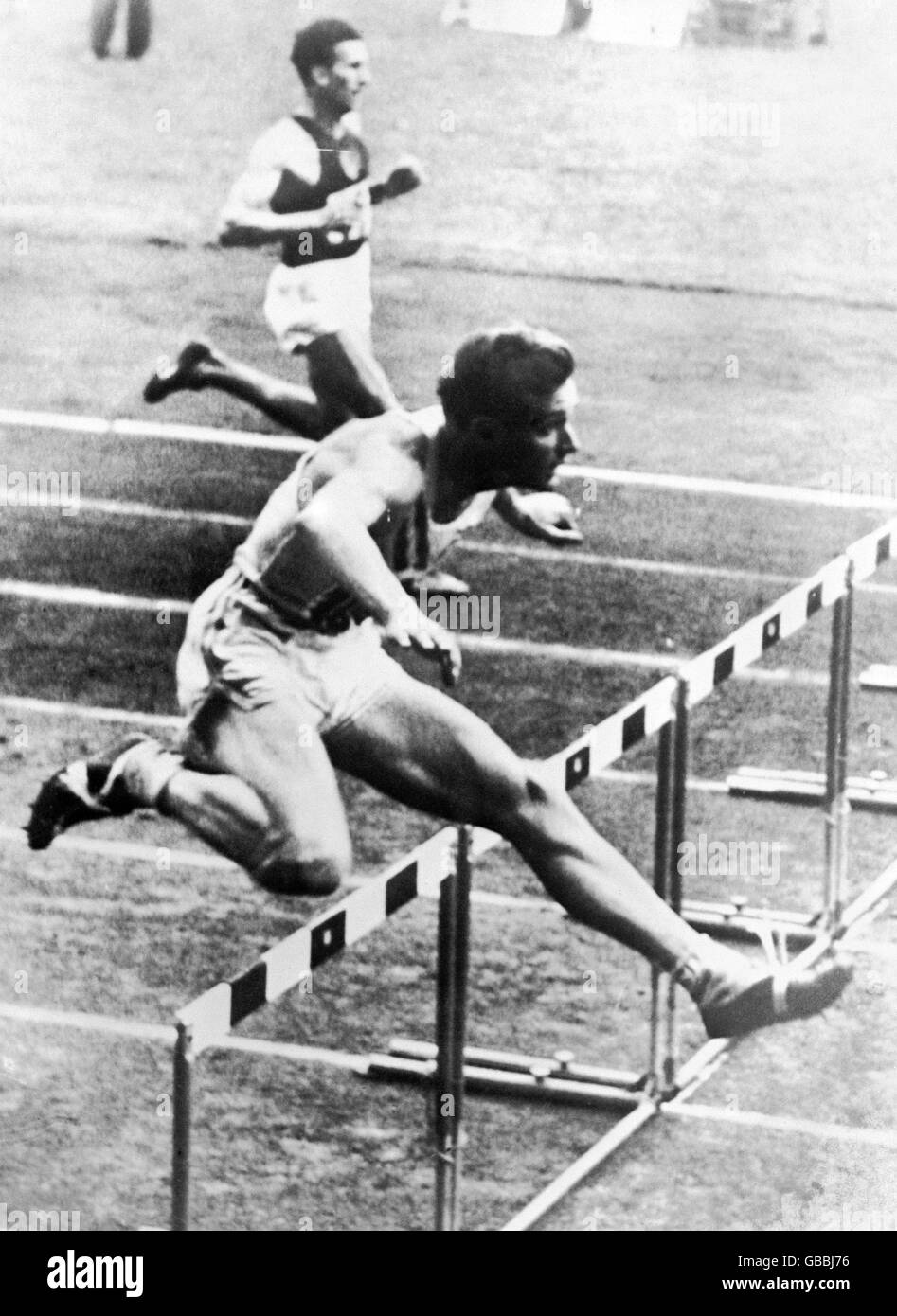 400m hurdles Black and White Stock Photos & Images - Alamy