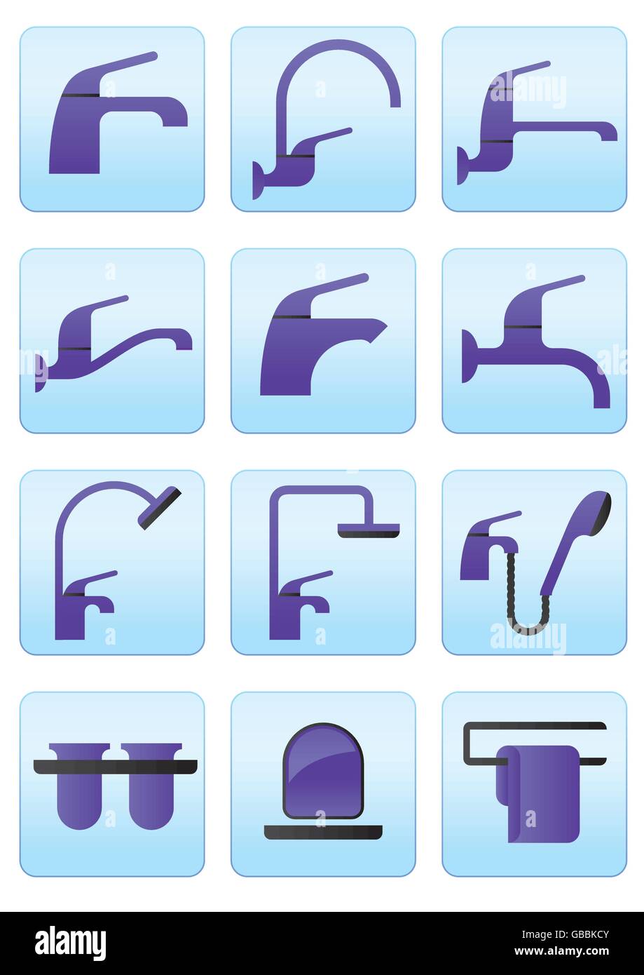 Kitchen taps Stock Vector Images - Alamy