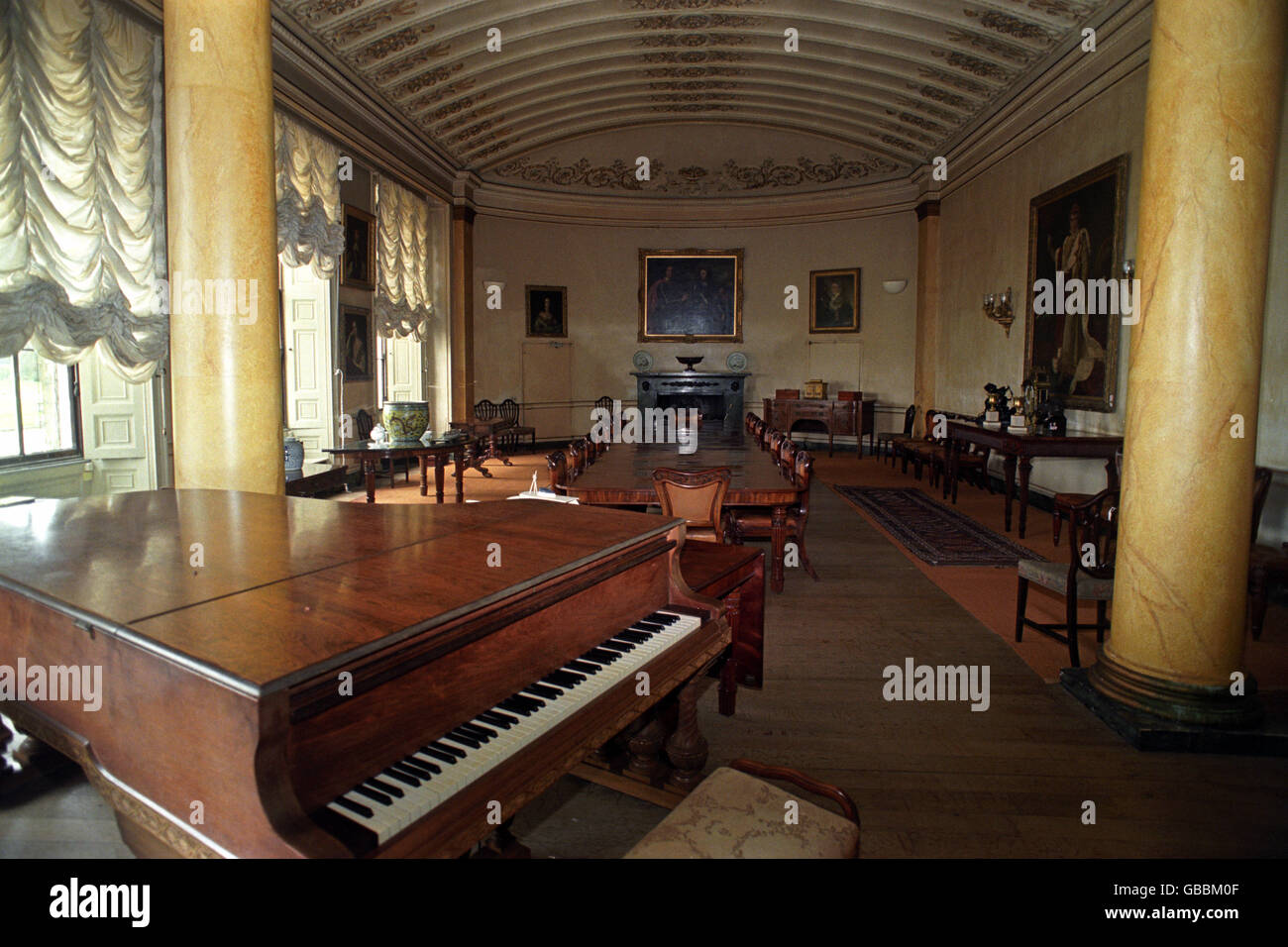 The large dining room at the hackwood park estate hi-res stock ...
