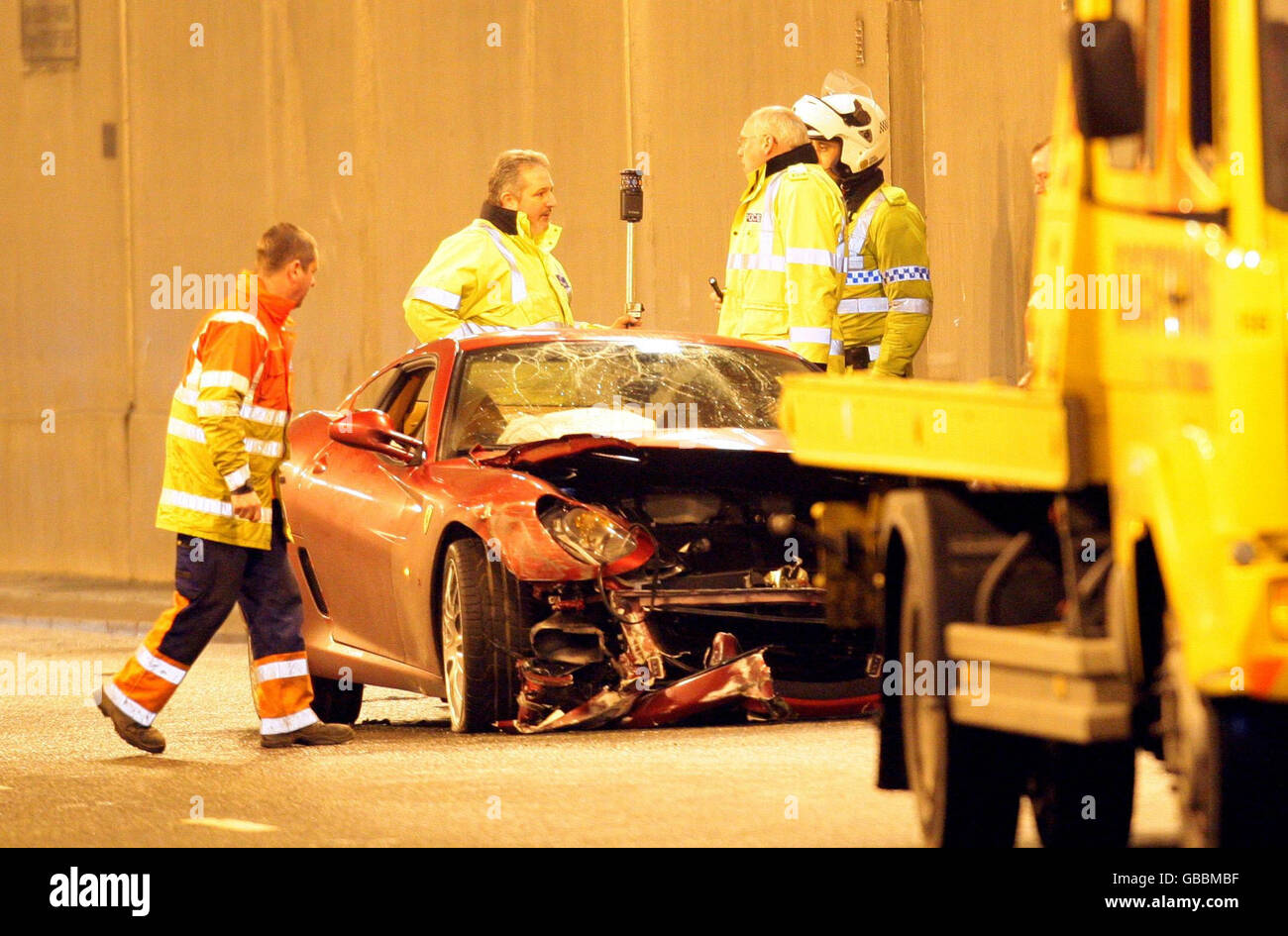 Soccer - Cristiano Ronaldo Car Crash Stock Photo - Alamy