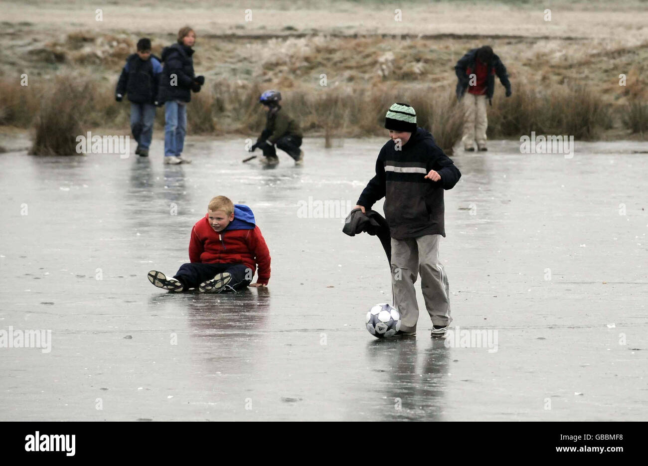 Children football cold hi-res stock photography and images - Alamy