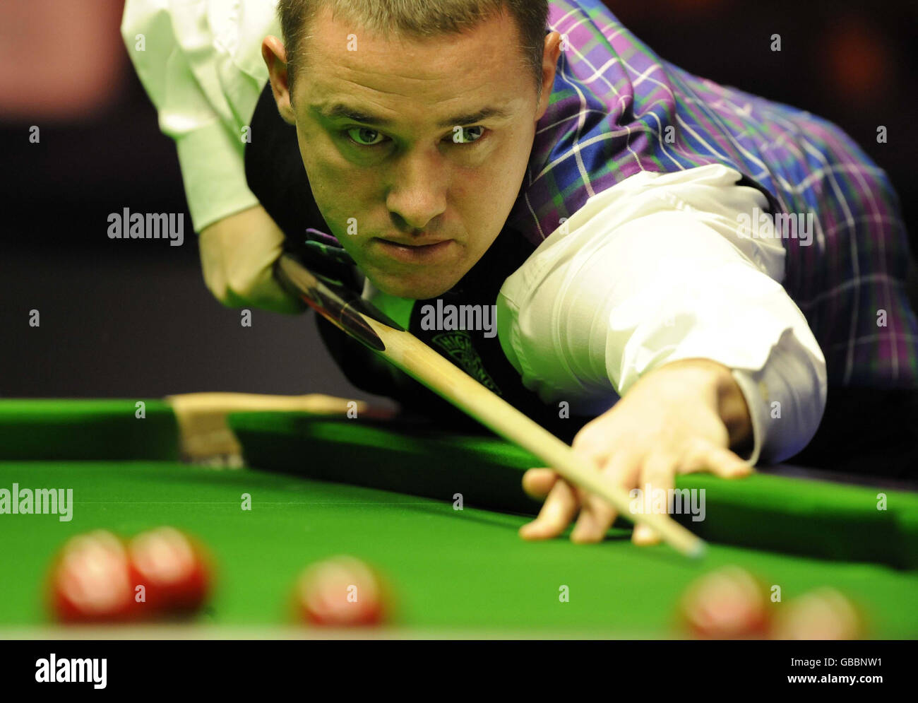 Stephen Hendry in action during the The Masters at Wembley Arena ...