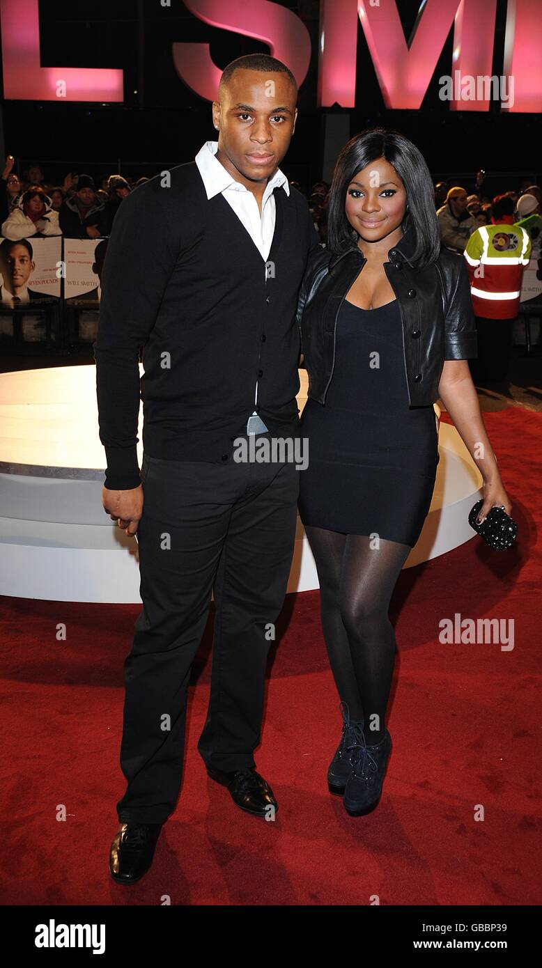 Keisha Buchanan and partner Dean Thomas arriving for the UK premiere of ...