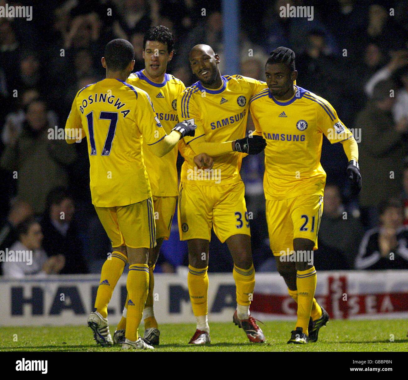 Chelsea's Solomon Kalou (right) celebrates scoring his sides second ...