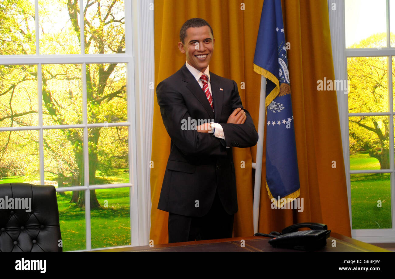A new waxwork of Barack Obama takes up residence in a recreation of the ...