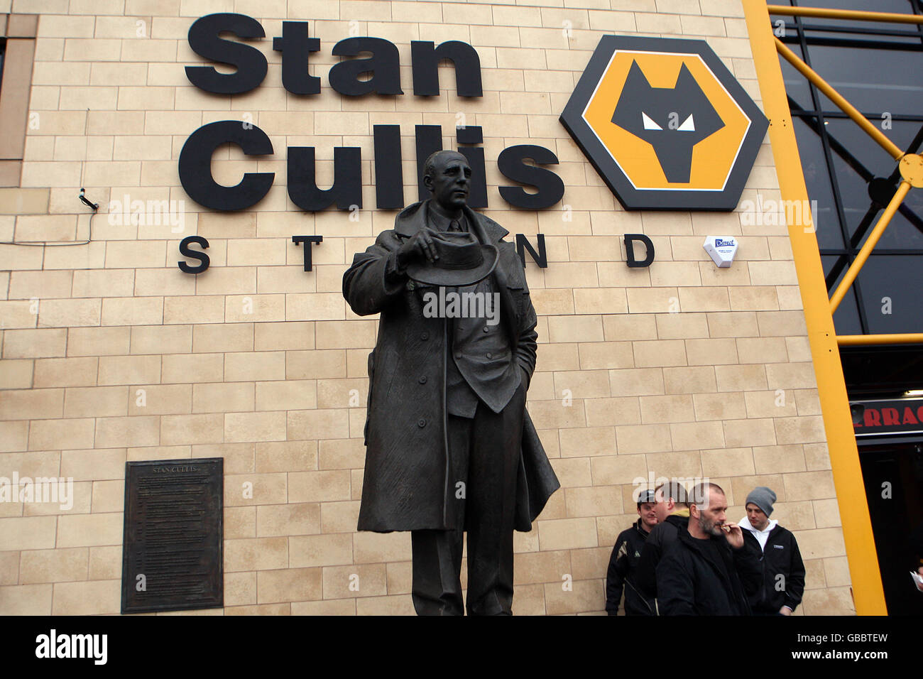 A statue of Stan Cullis outside the stand named after him, at Molineux the home of Wolverhampton ...