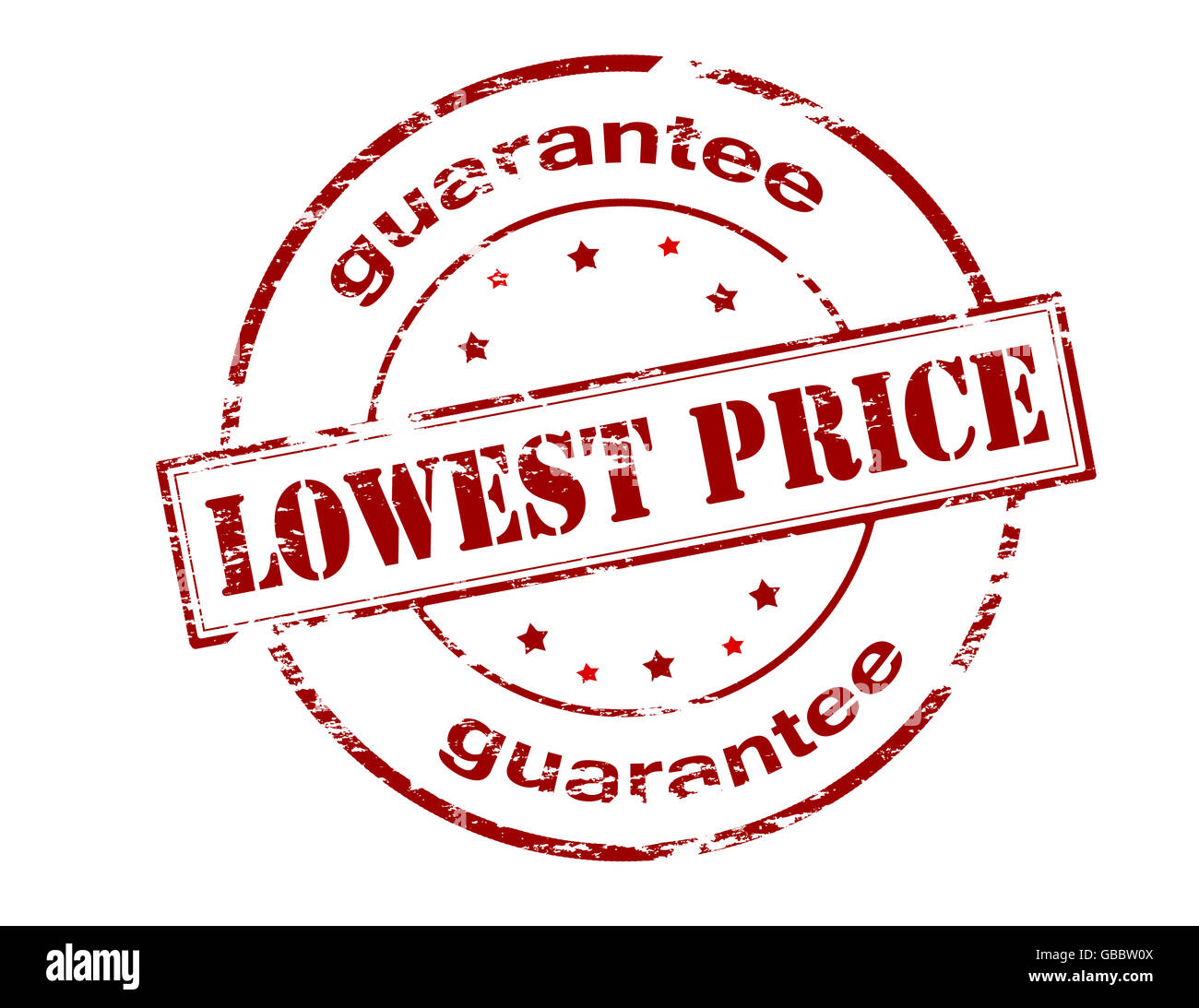 Rubber stamp with text lowest price guarantee inside, vector ...
