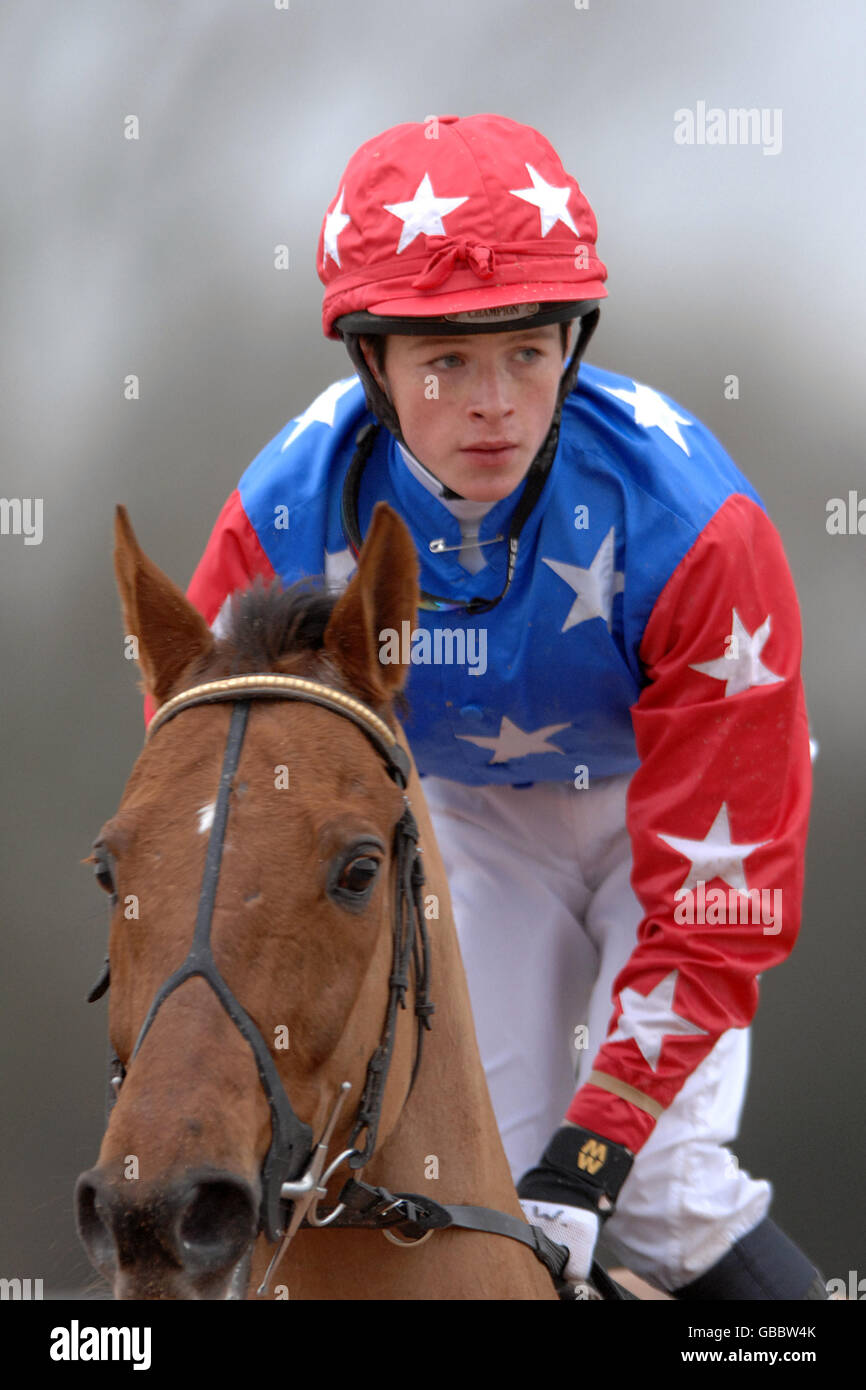 Horse Racing - Southwell Racecourse. Jockey Josh Wall Stock Photo - Alamy