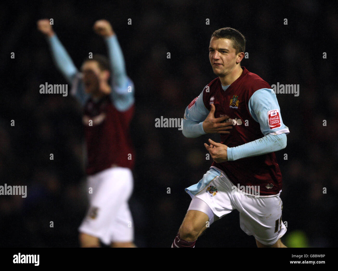 Burnley's Jay Rodriguez celebrates scoring his side's third goal ...