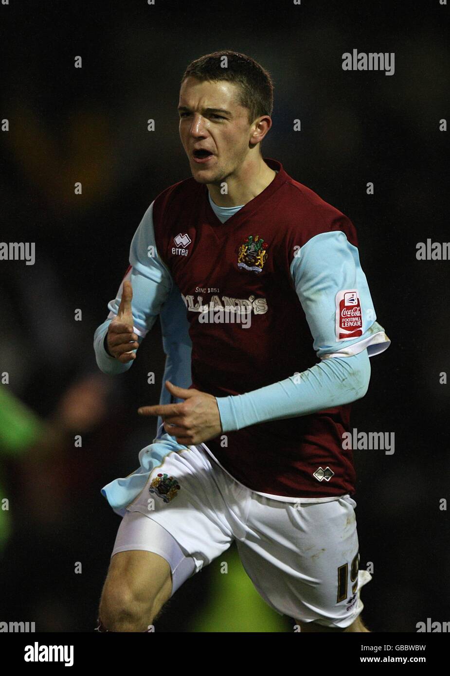 Burnley's Jay Rodriguez celebrates scoring his side's third goal ...