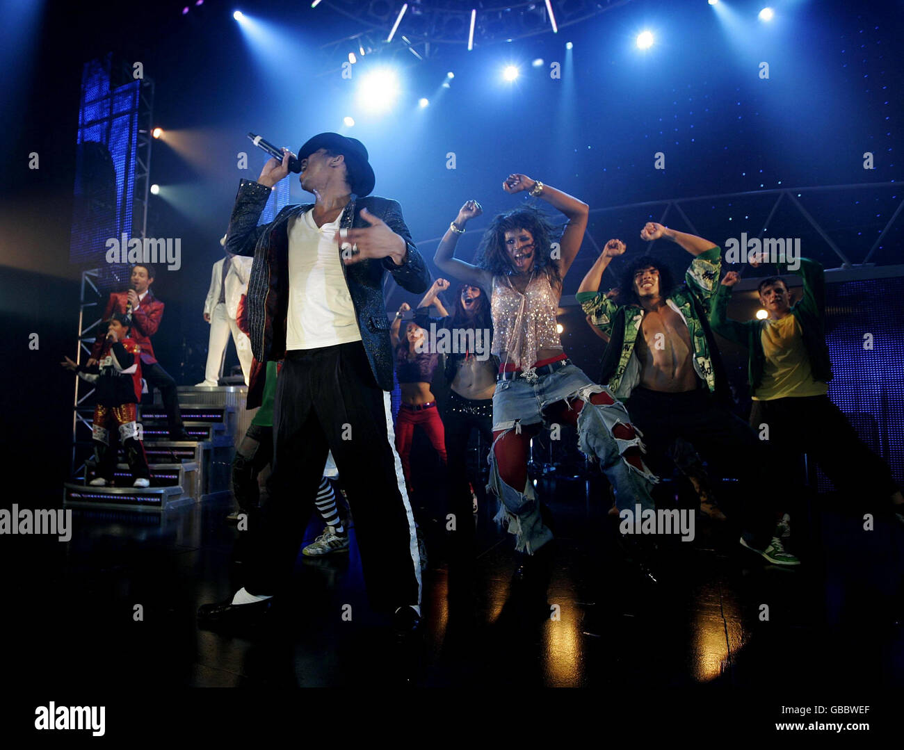 The cast of Thriller Live perform during the show's press night at the ...