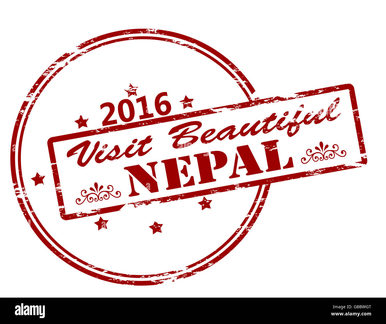Rubber stamp with text visit beautiful Nepal inside, vector ...