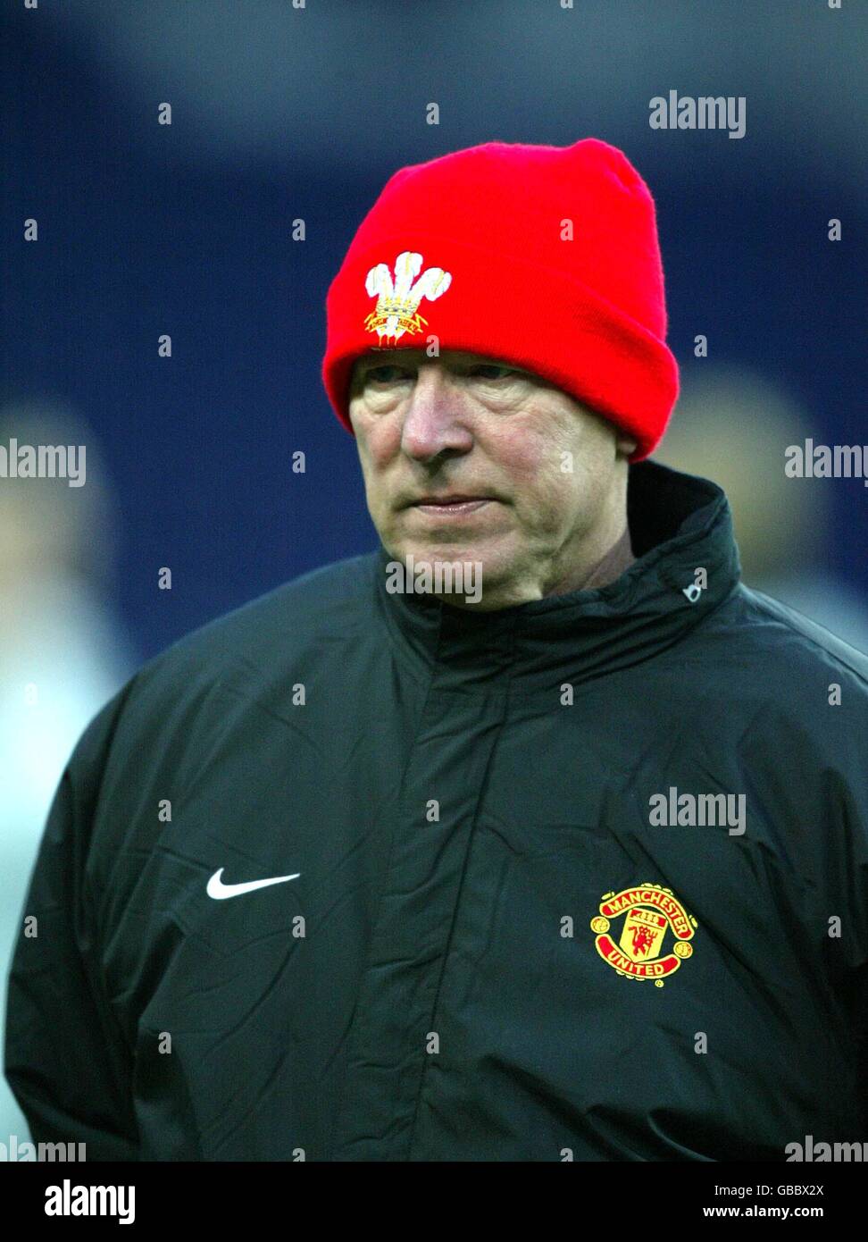 Manchester United's manager Alex Ferguson during training Stock Photo ...