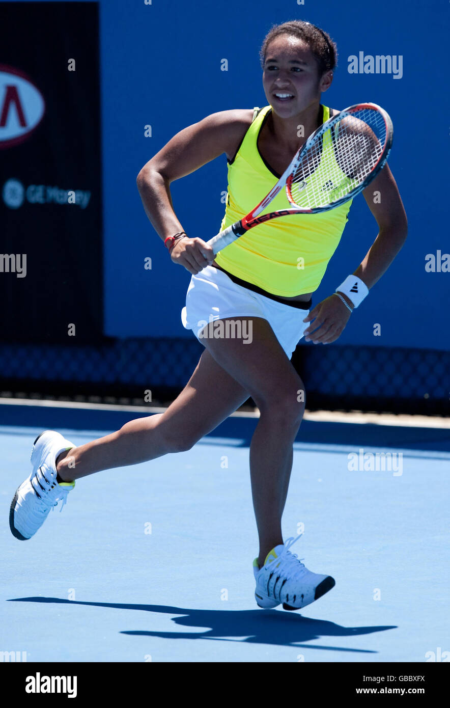 Great Britain's Heather Watson in action against Australia's Harriet ...