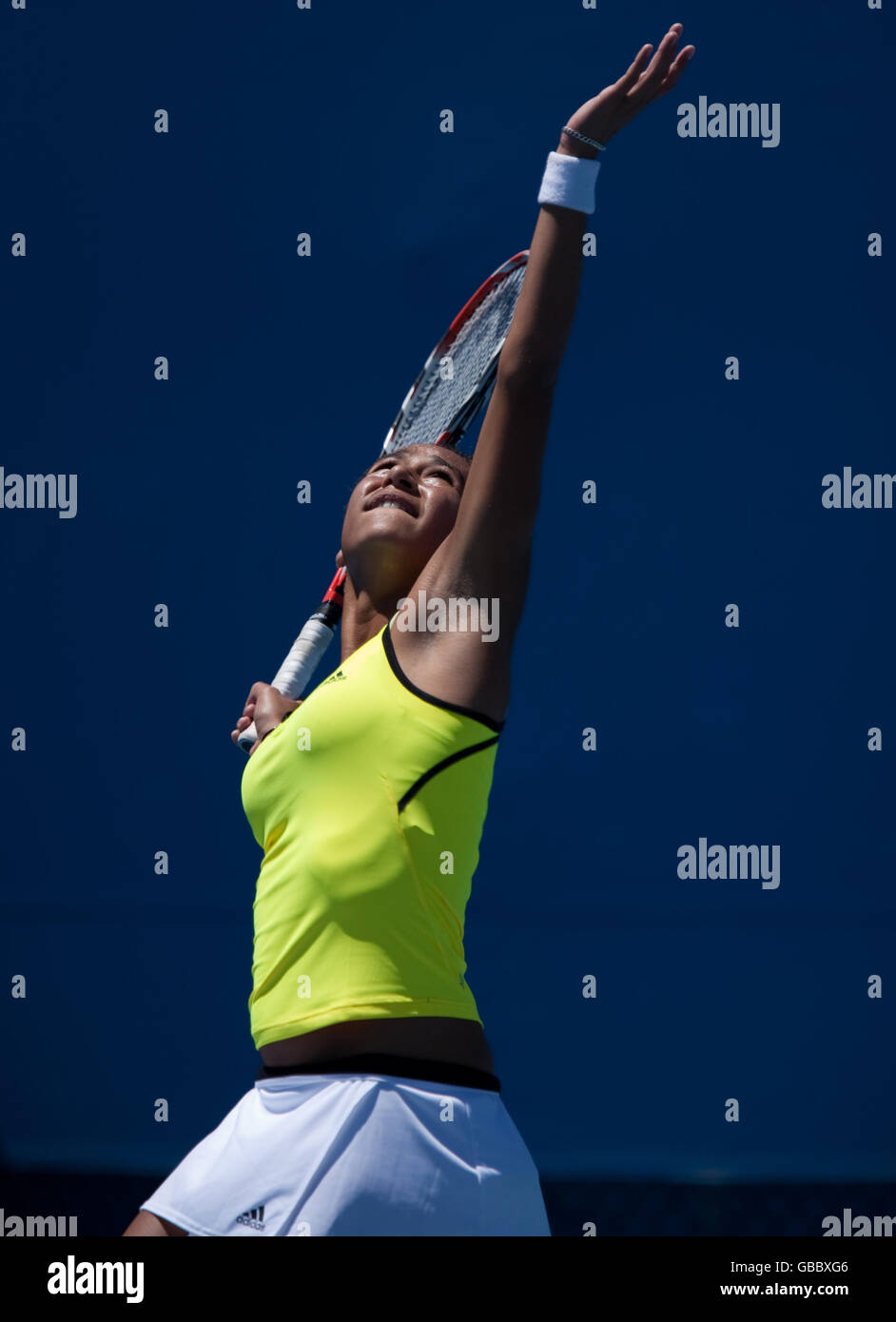 Great Britain's Heather Watson in action against Australia's Harriet ...