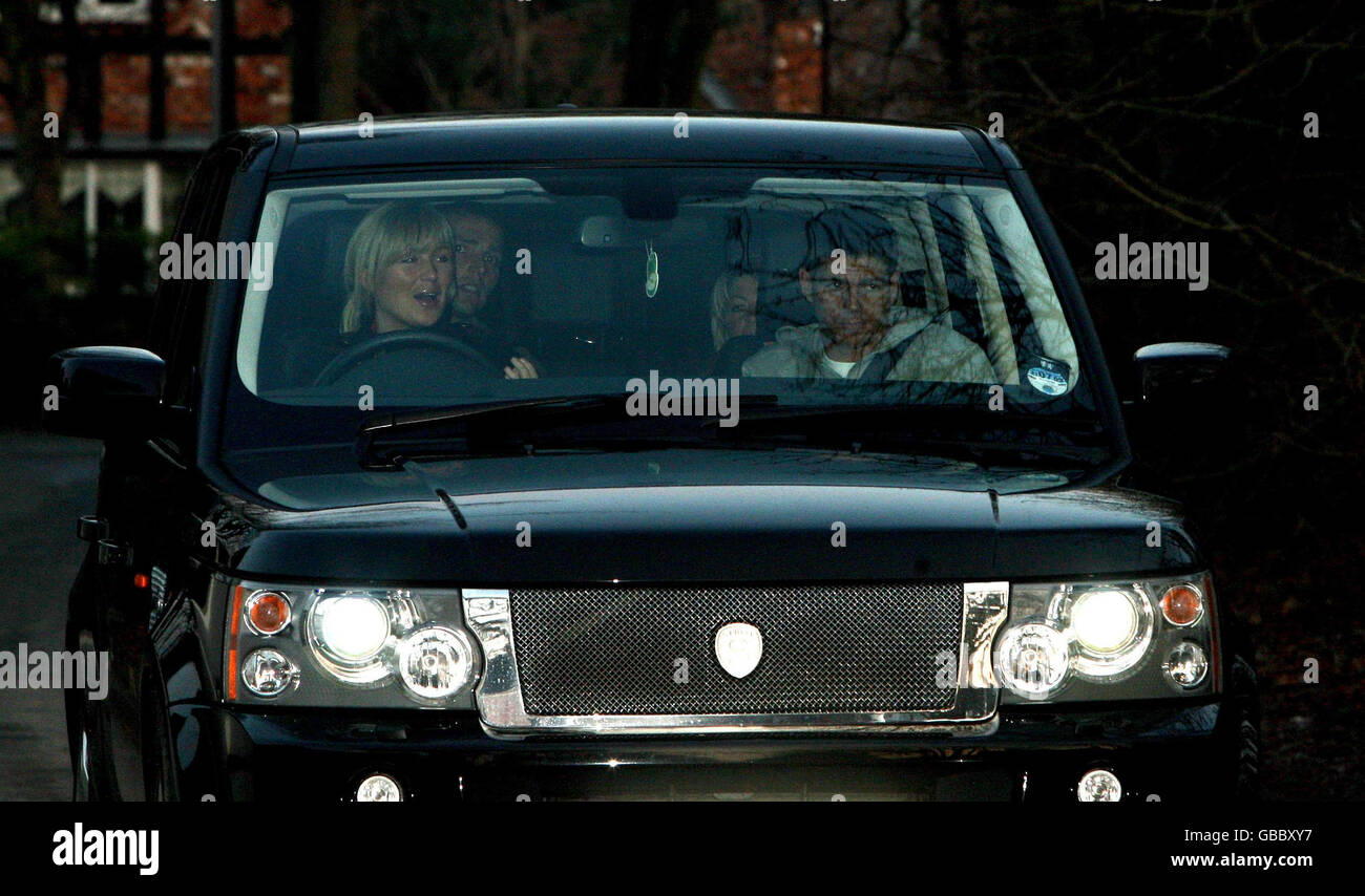 Steven Gerrard arrested. Alex Curran (left), arrives home with her ...