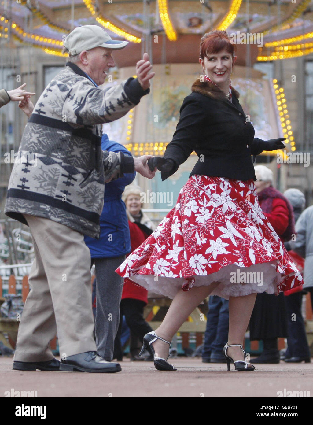 Robert Conlan and Susan McDonald take part in a world record breaking ...