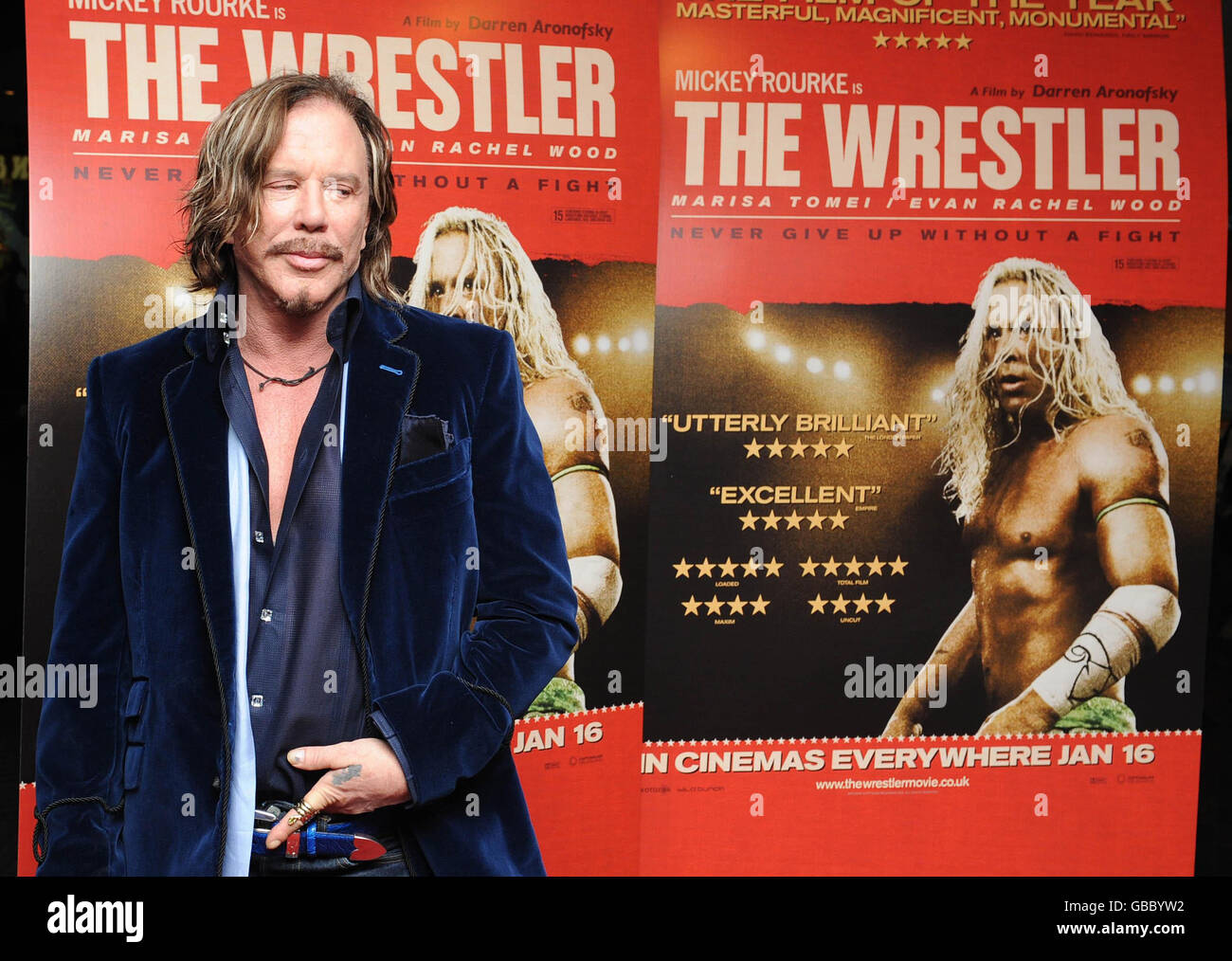 The Wrestler Premiere - London. Mickey Rourke arrives at the premiere ...