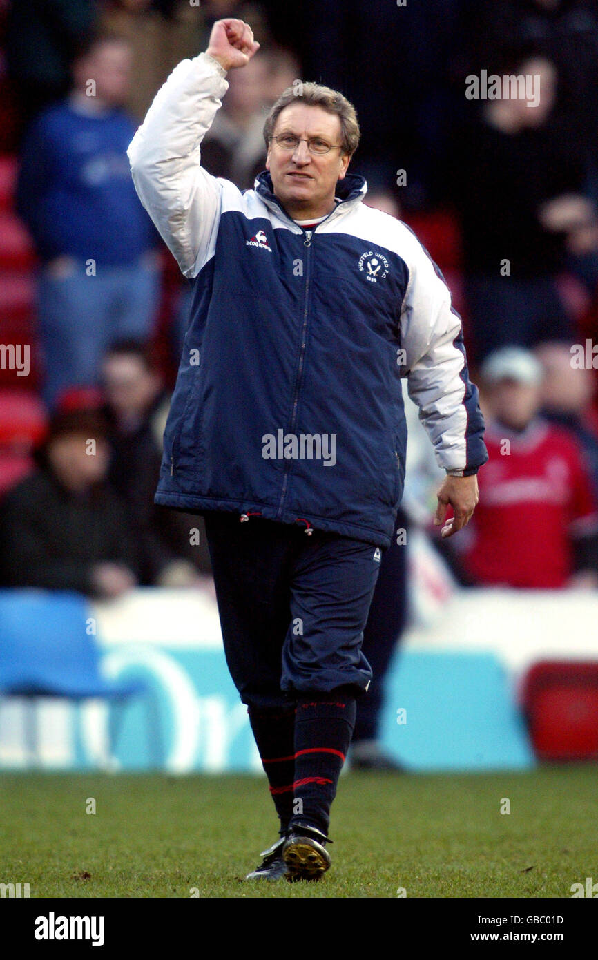 Sheffield Uniteds Manager Neil Warnock Celebrates High Resolution Stock ...