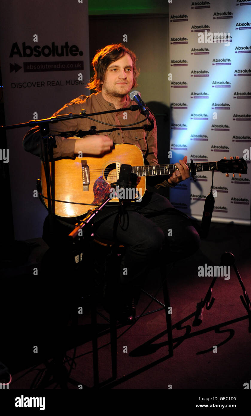 James Walsh of Starsailor performs an intimate gig for Absolute Radio at their studios in Golden ...