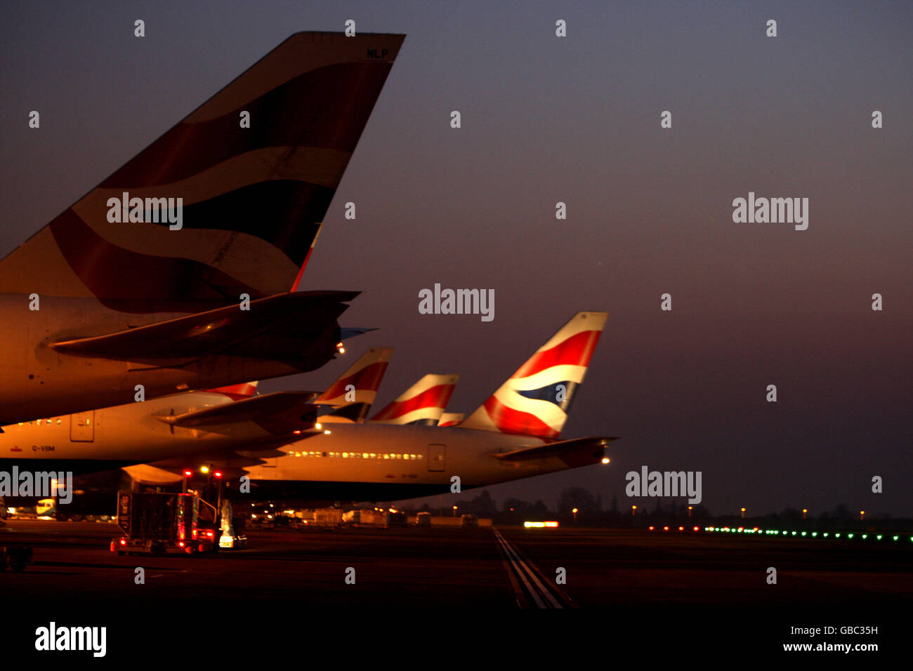 Generic Picture of Terminal 5 at Heathrow Airport at night time taken ...