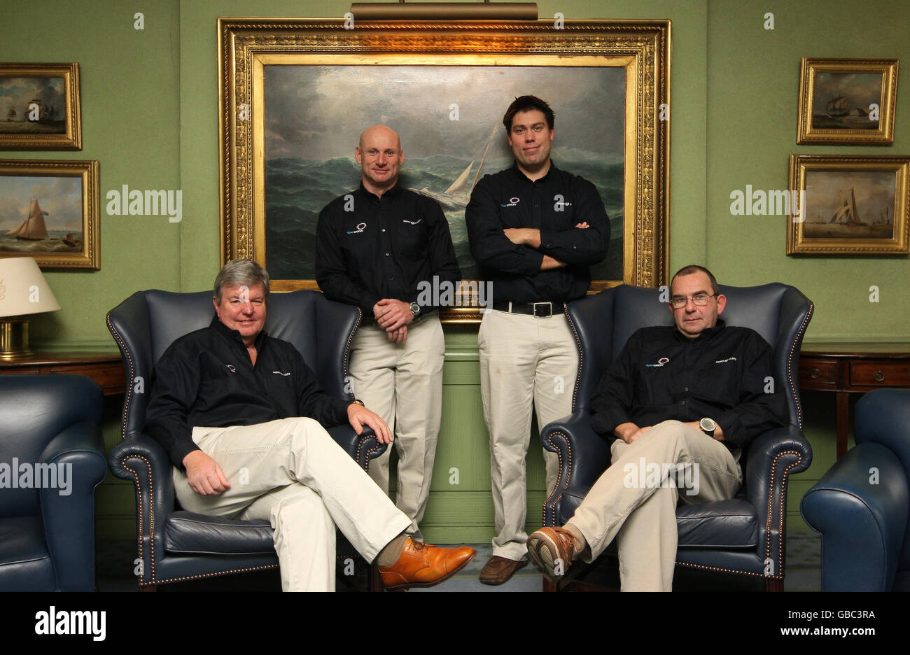 The British America's Cup Challenger team, Teamorigin, (left to right ...