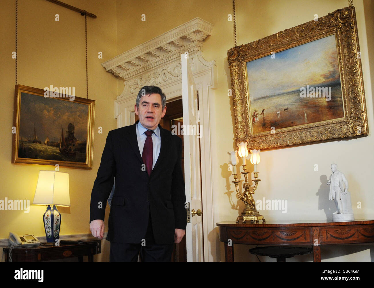 Gordon Brown speech on Gaza Stock Photo - Alamy