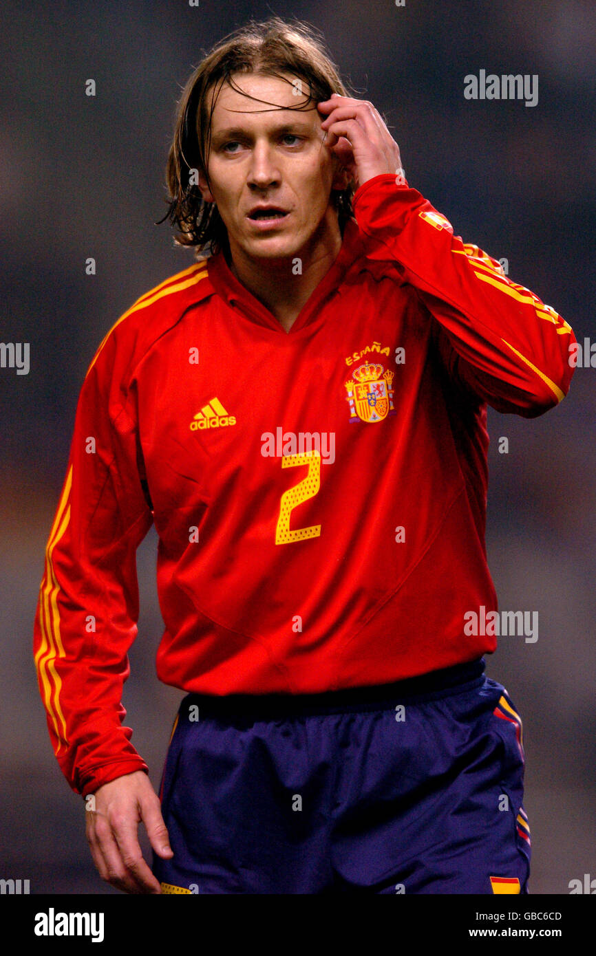 Soccer - International Friendly - Spain v Peru. Michel Salgado, Spain ...