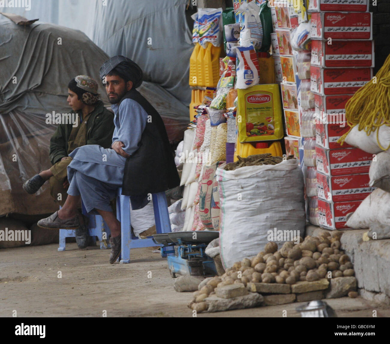Locals in sangin dc in the helmand province of afghanistan hi-res stock ...