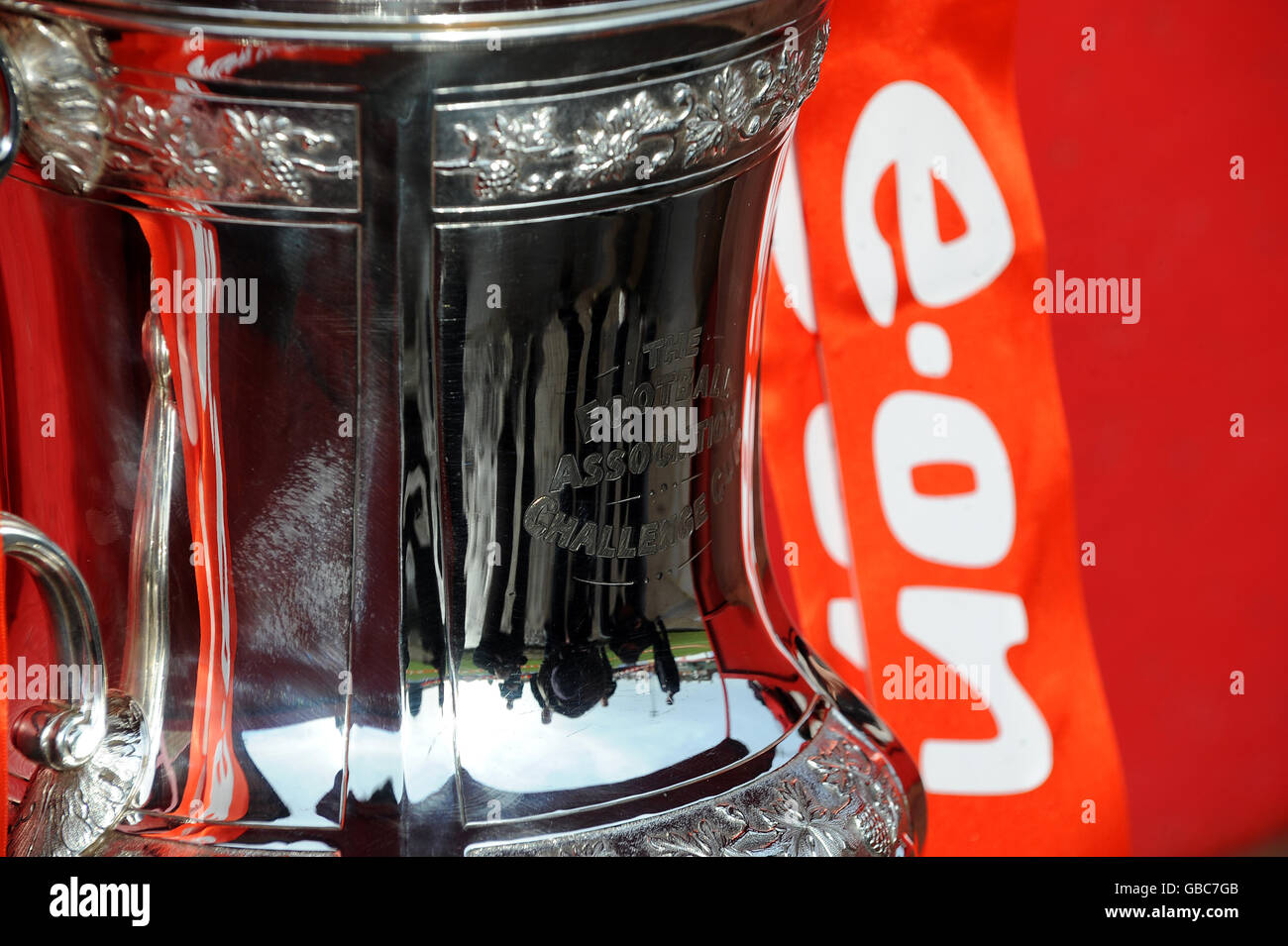The FA Cup trophy sits on the Kettering Town home bench Stock Photo - Alamy