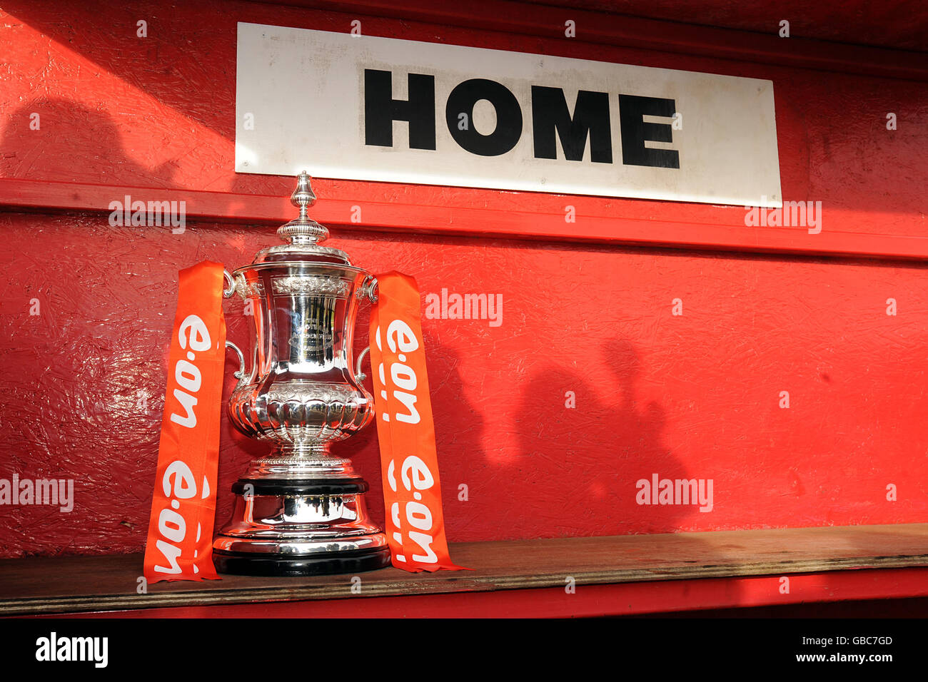 Soccer - Kettering Town Media Day - Rockingham Road. The FA Cup trophy ...