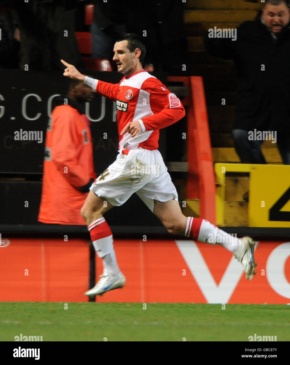 Charlton Athletic's Matthew Spring celebrates scoring their first goal ...