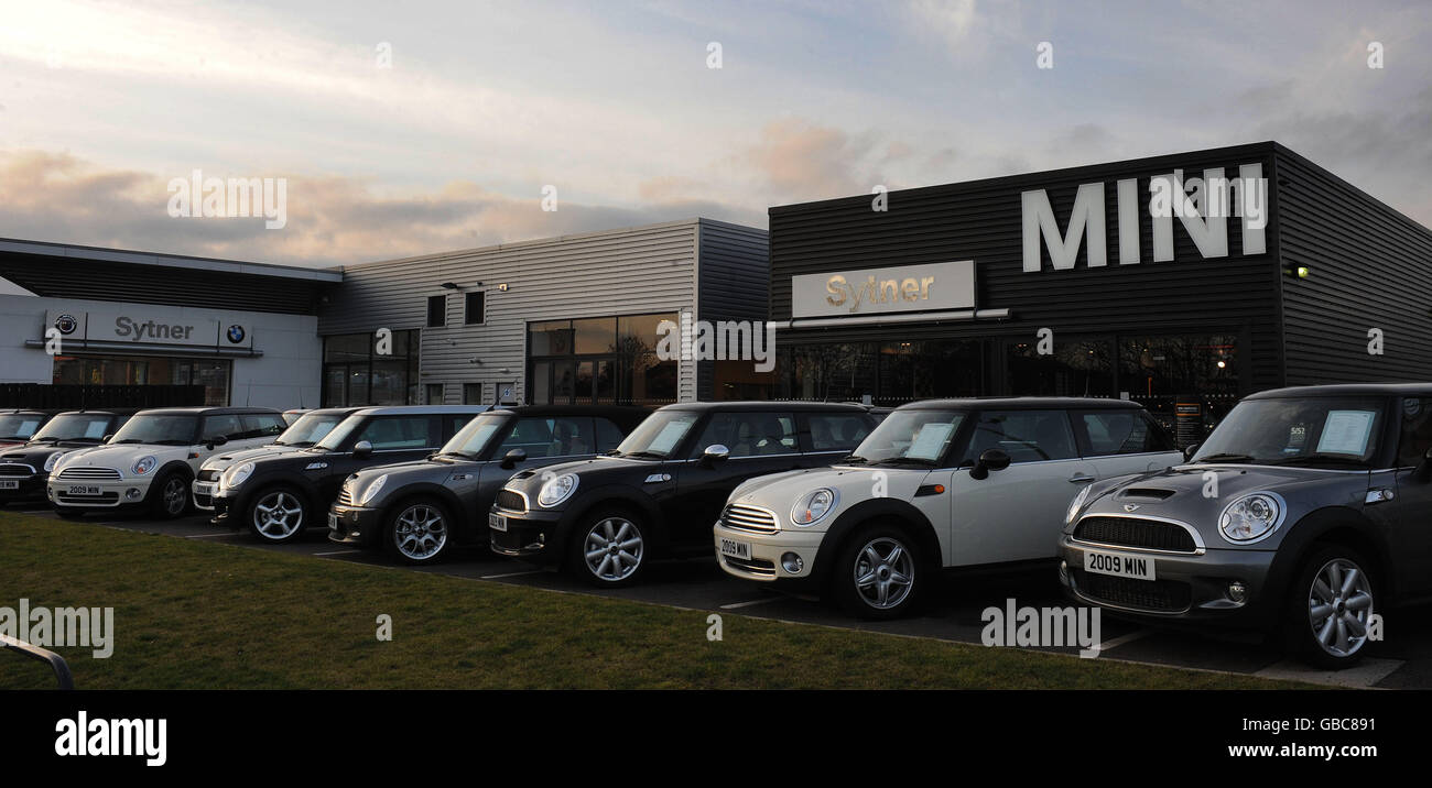 A generic stock image of mini car showroom in brentwood hi-res stock ...