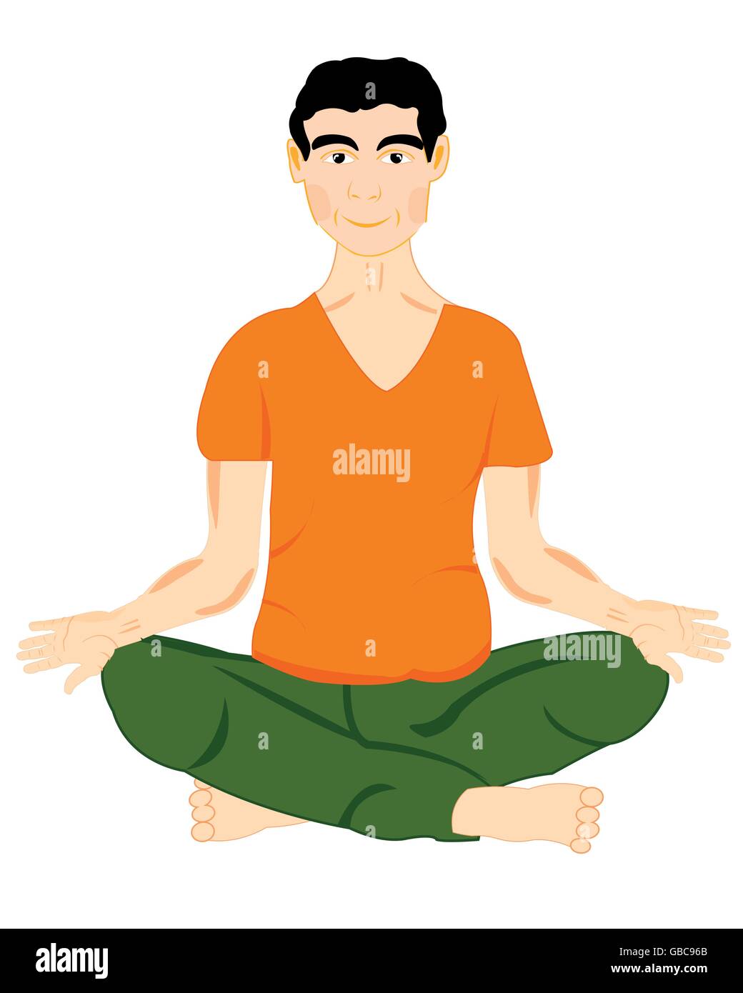 Person sitting in yoga Stock Vector Images - Alamy
