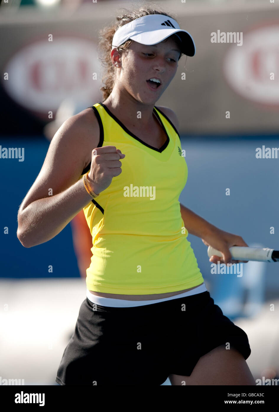 Great Britain's Laura Robson in action against Thailand's Noppawan ...