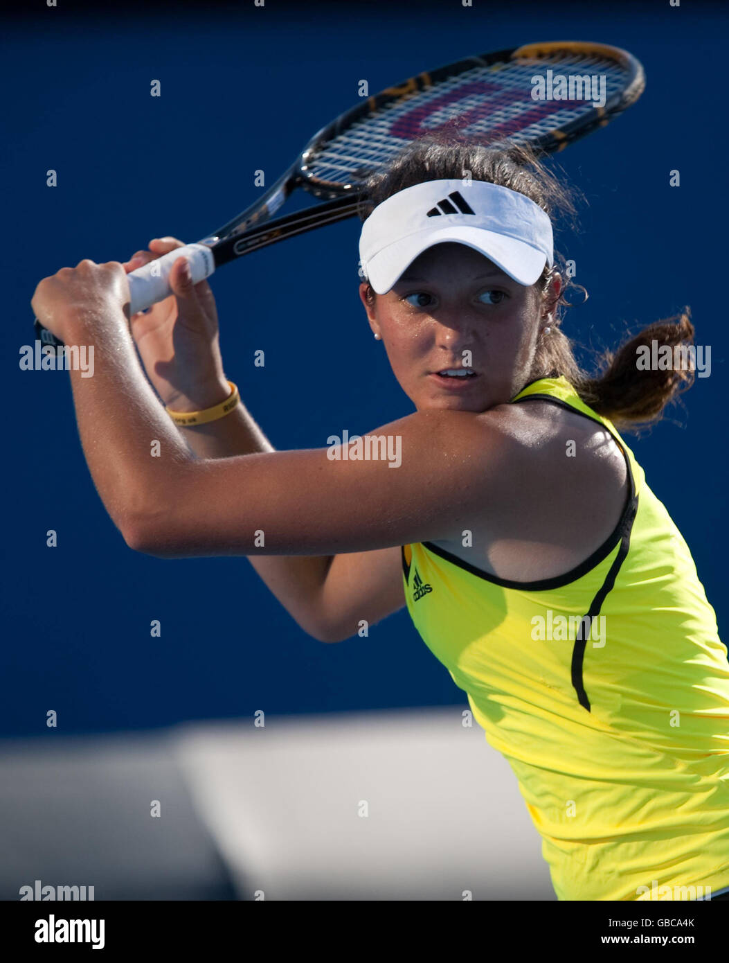 Great Britain's Laura Robson in action against Thailand's Noppawan ...