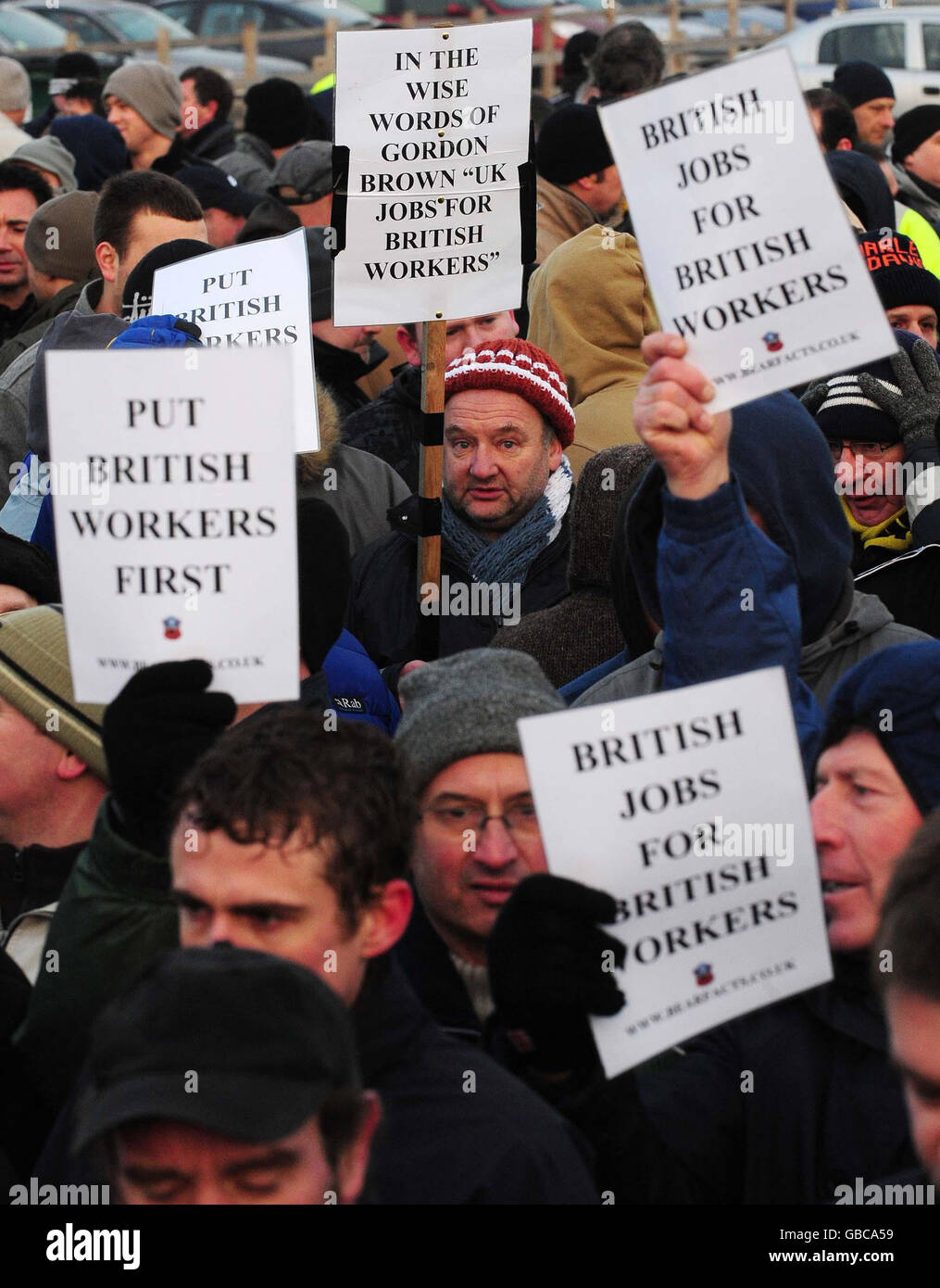 Industry protest crowd placard hi-res stock photography and images - Alamy