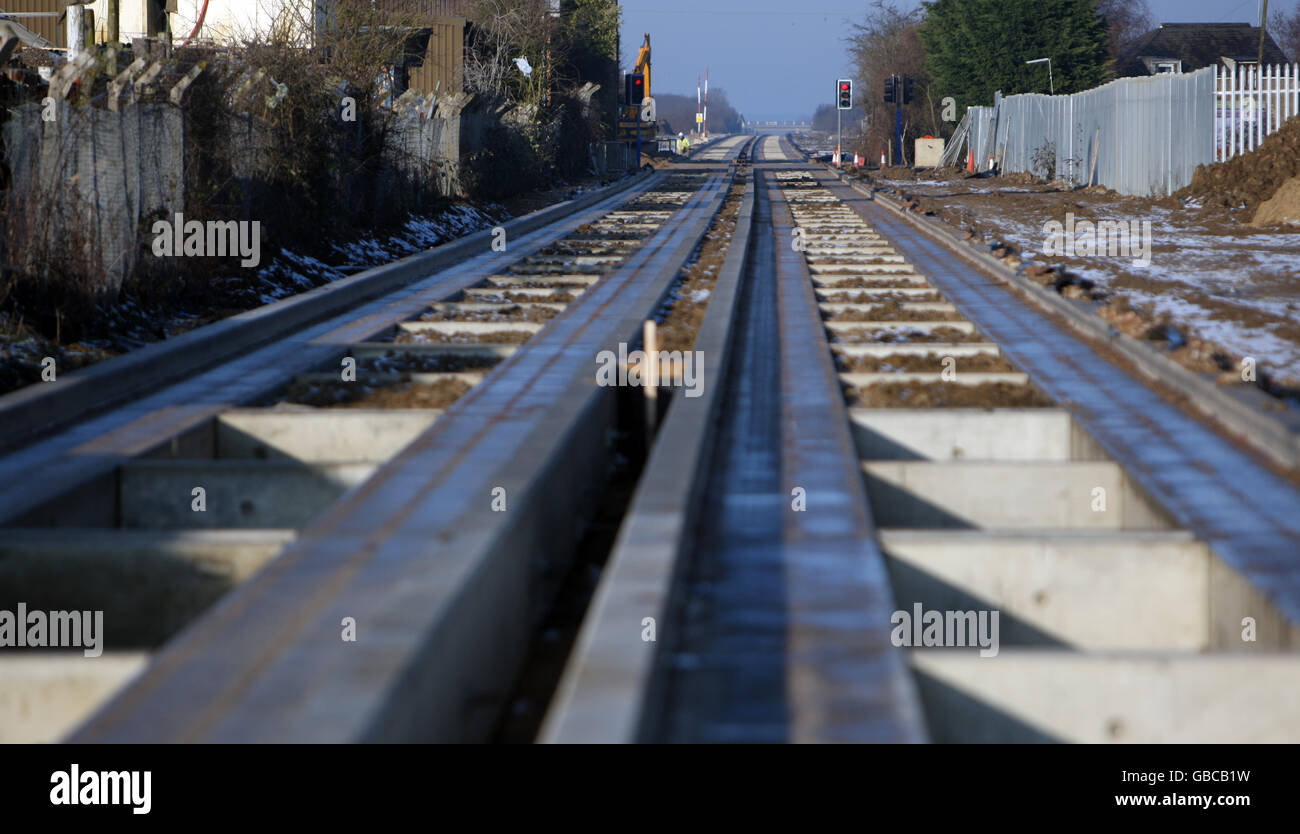 The Cambridge Guided Busway, Construction site at Fen Stanton ...