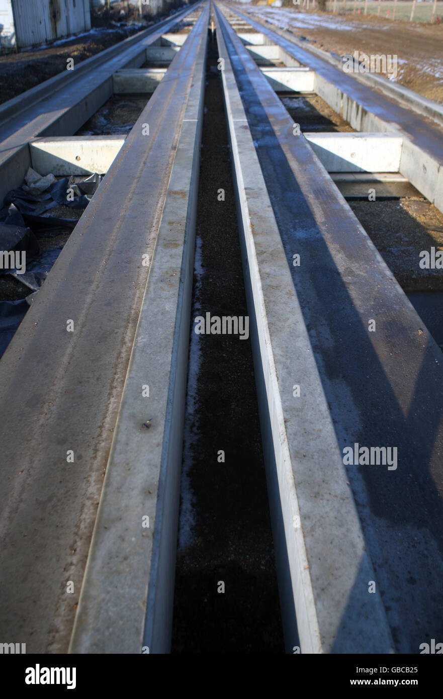 The Cambridge Guided Busway, Construction site at Fen Stanton ...