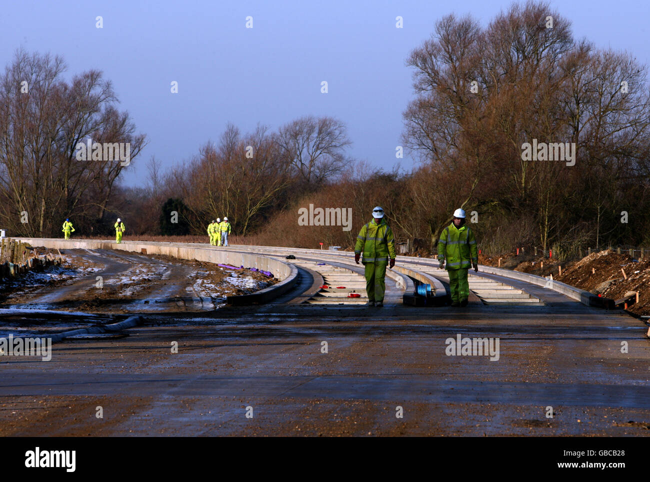 Cambridge Guided Busway Stock Photo - Alamy