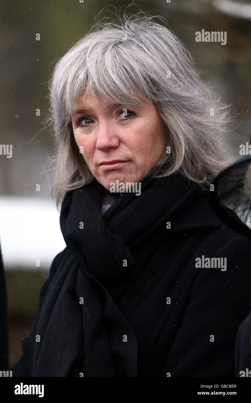 Julie Kirkbride, MP for Bromsgrove, attends the funeral of Craig Hodson ...